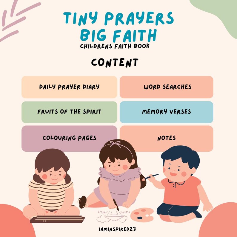 Kids Christian Prayer Journal | Bible Verses, Gratitude Prompts ...