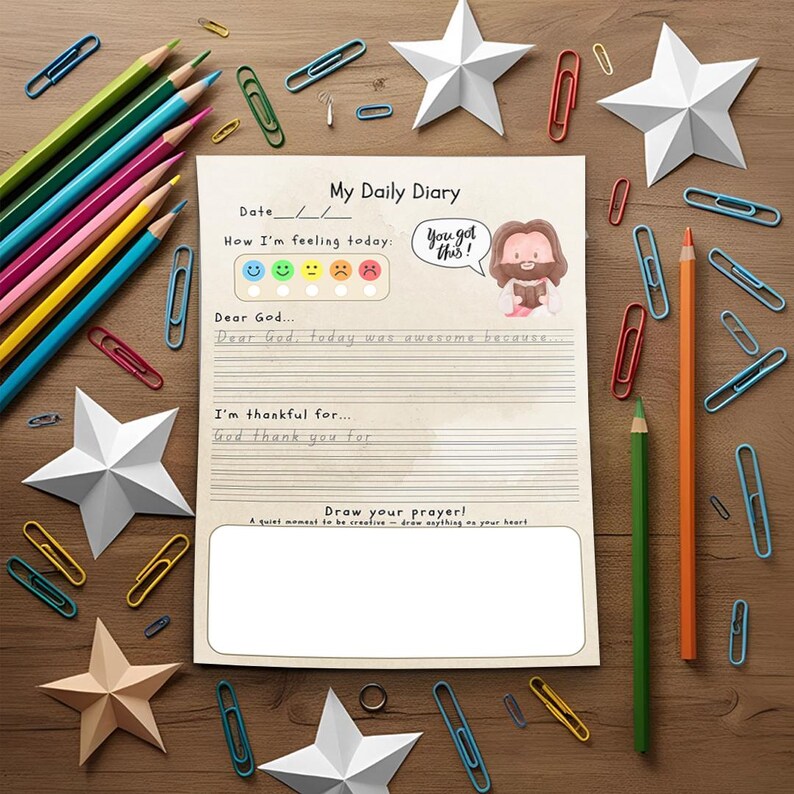 Kids Christian Prayer Journal | Bible Verses, Gratitude Prompts ...