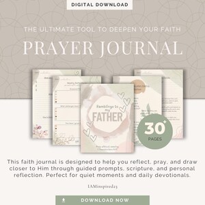 Printable Faith Journal | Guided Prayer Prompts | Spiritual Growth ...