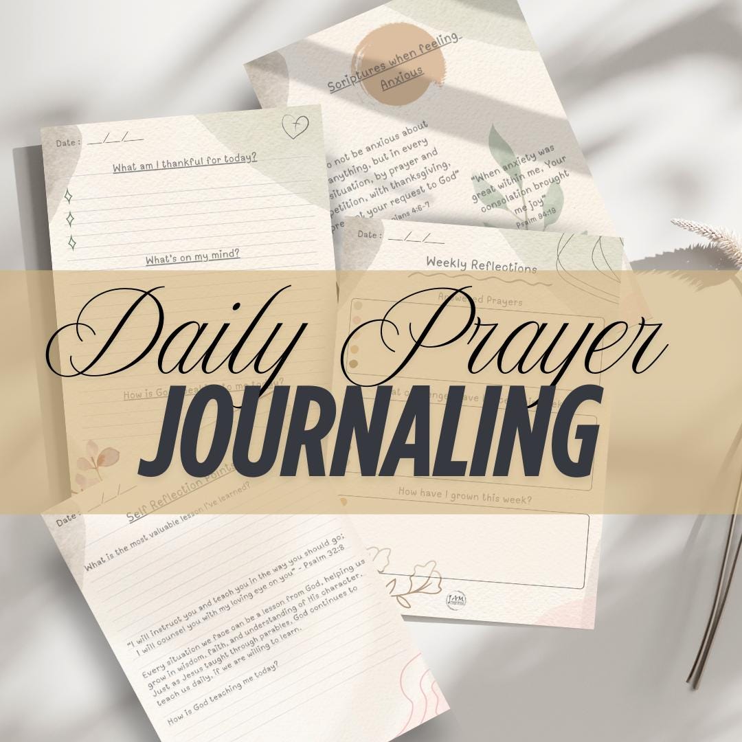 Printable Faith Journal | Guided Prayer Prompts | Spiritual Growth ...