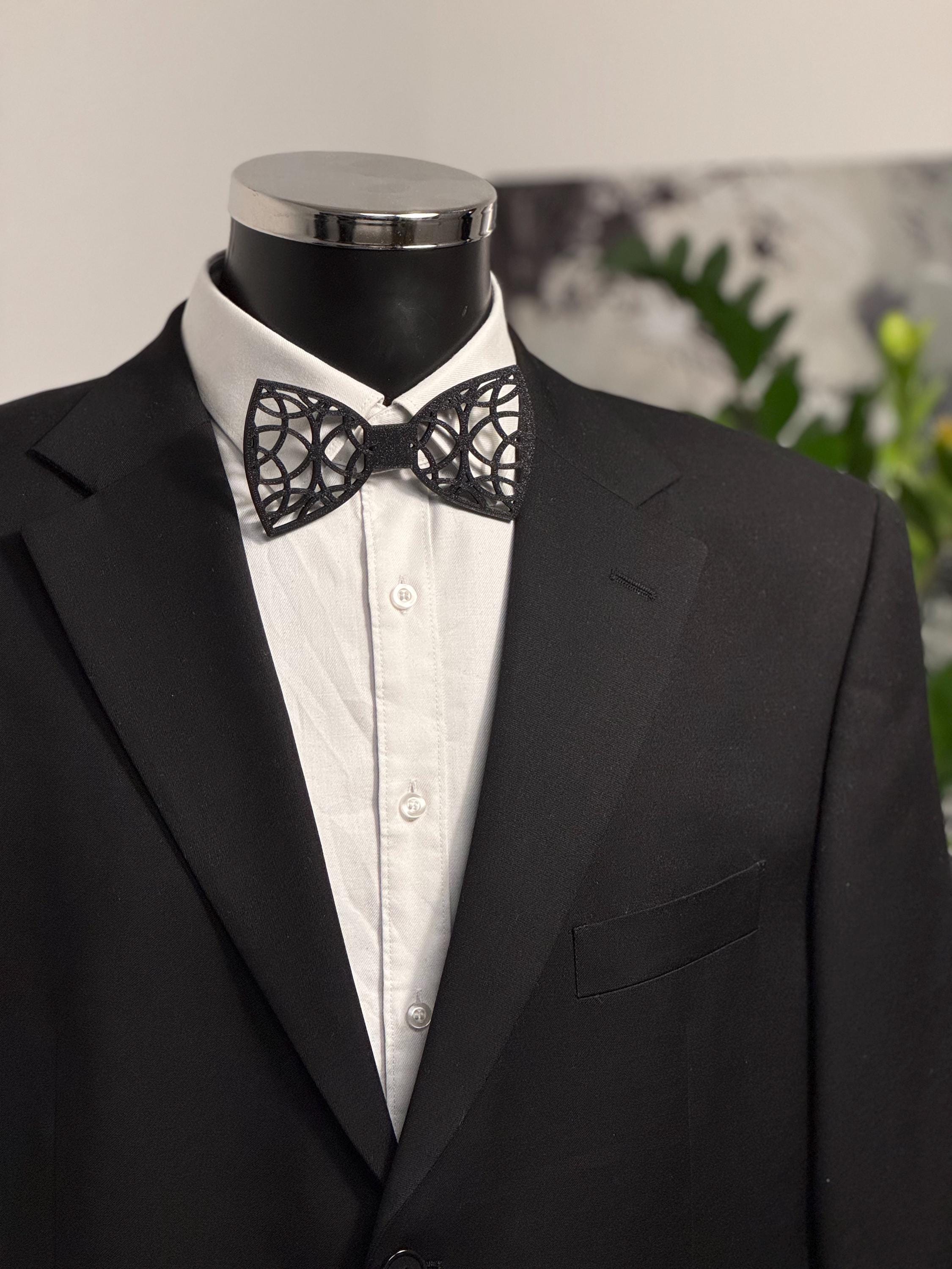 Special Bow Tie With Circle Design - Handmade, Personalized Bow Tie for ...