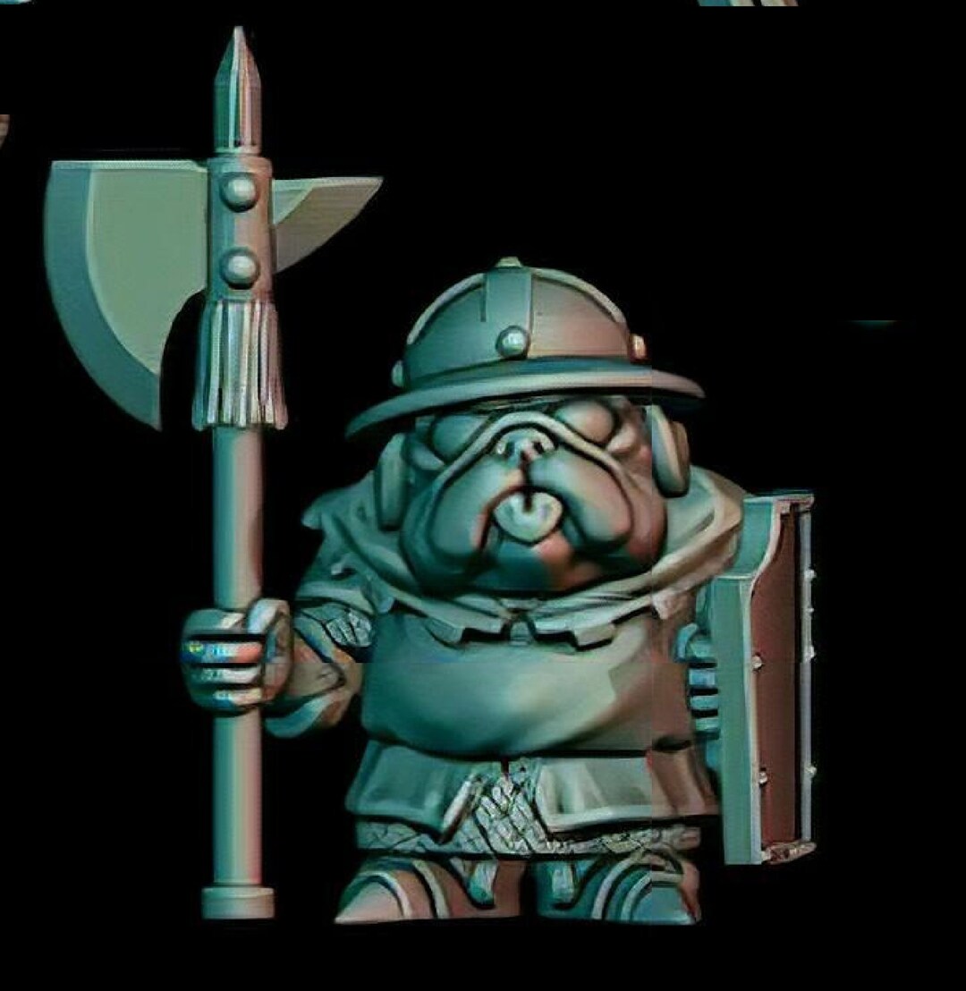 Grumble Guards of Pug Town W/polearm & Tongue - Etsy