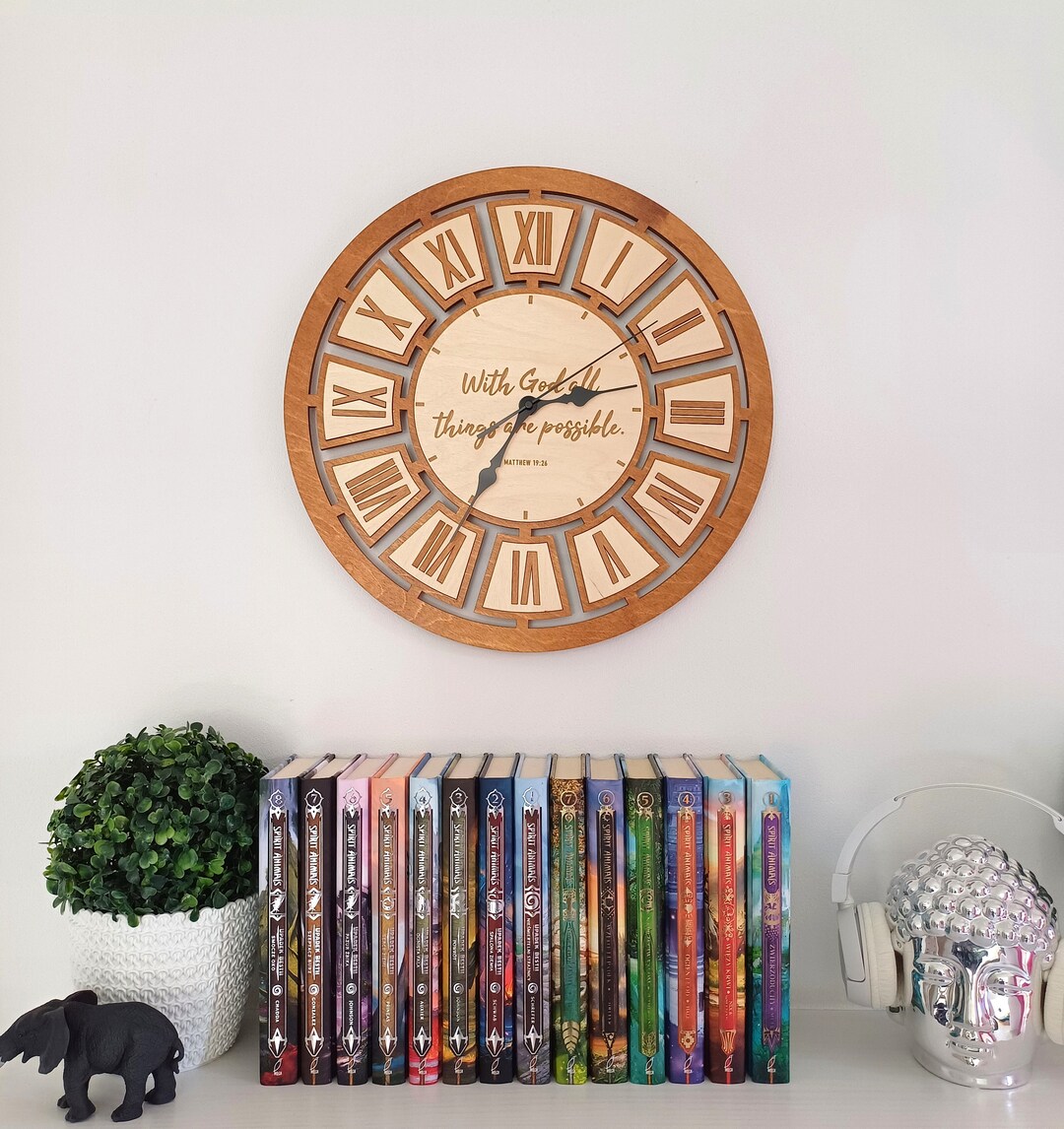Wall Clock | Wooden Wall Clock | Christian Clock | Word of God ...