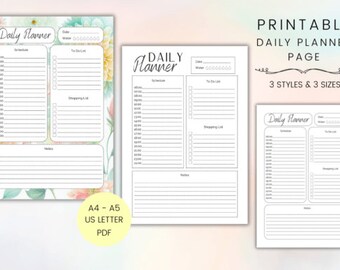 Printable Planner, Personal Planner Bundle, Daily Weekly Monthly ...