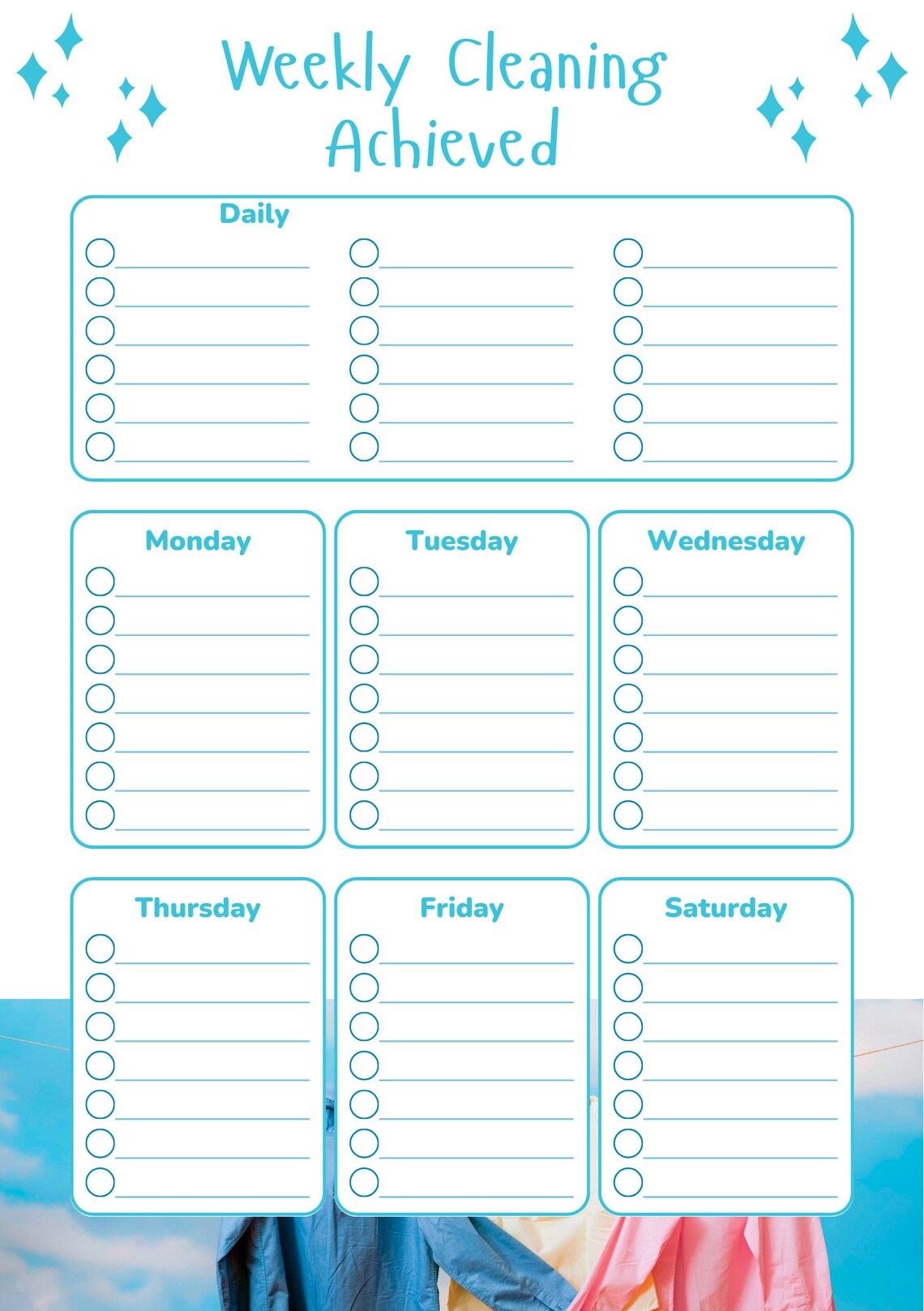 Simple Cleaning Planner Printable, Home or Office Cleaning, Cleaning ...