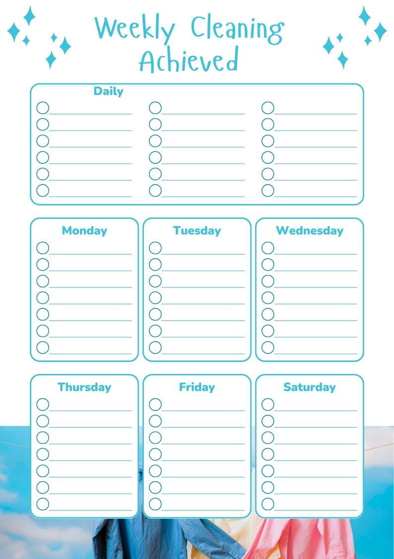 Simple Cleaning Planner Printable, Home or Office Cleaning, Cleaning ...