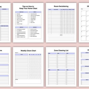 Editable Printable Cleaning Planner, Cleaning Checklist Template ...