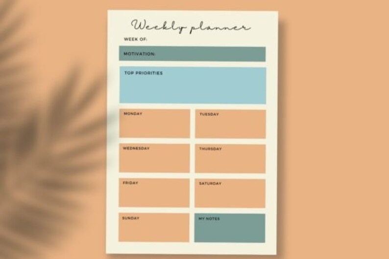 Daily Planner Printable 30 Day Planner, Planner Hourly Weekly, Digital ...