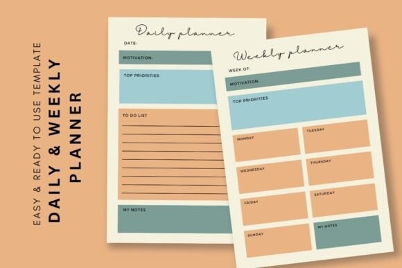 Daily Planner Printable 30 Day Planner, Planner Hourly Weekly, Digital ...