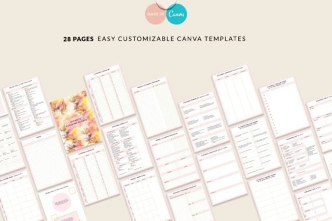 Editable ADHD Cleaning Planner Bundle Printable Weekly - Etsy