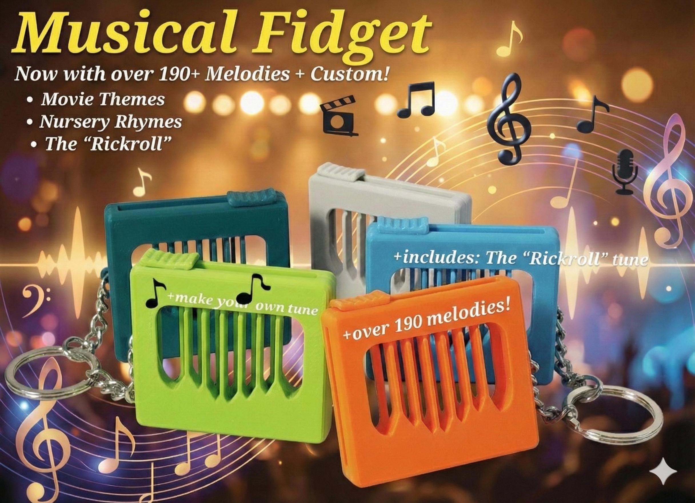 3D Printed Musical Fidget Toy - 190+ Different Songs! - Etsy