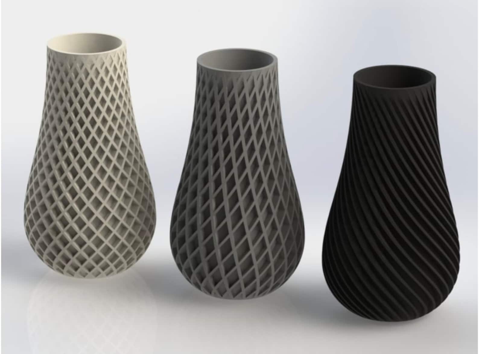 3D Printed Spiral Vase!!! (individual) - Available in Multicolor! - Etsy