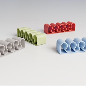 3D Printed Pack of 4 Cable Management Holders – Self-adhesive Cord ...