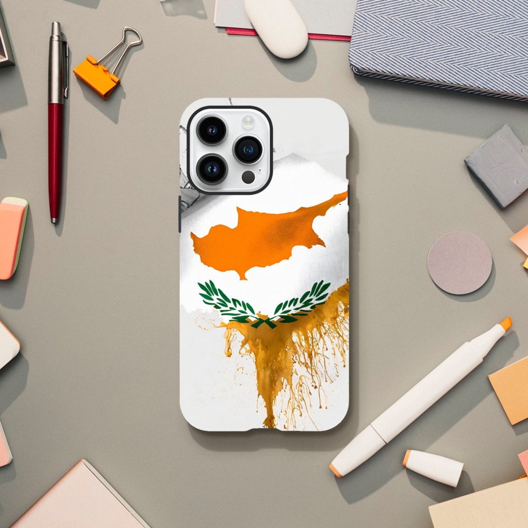 Unique Modern Splash Design Cyprus Flag Tough iPhone Cover - Etsy