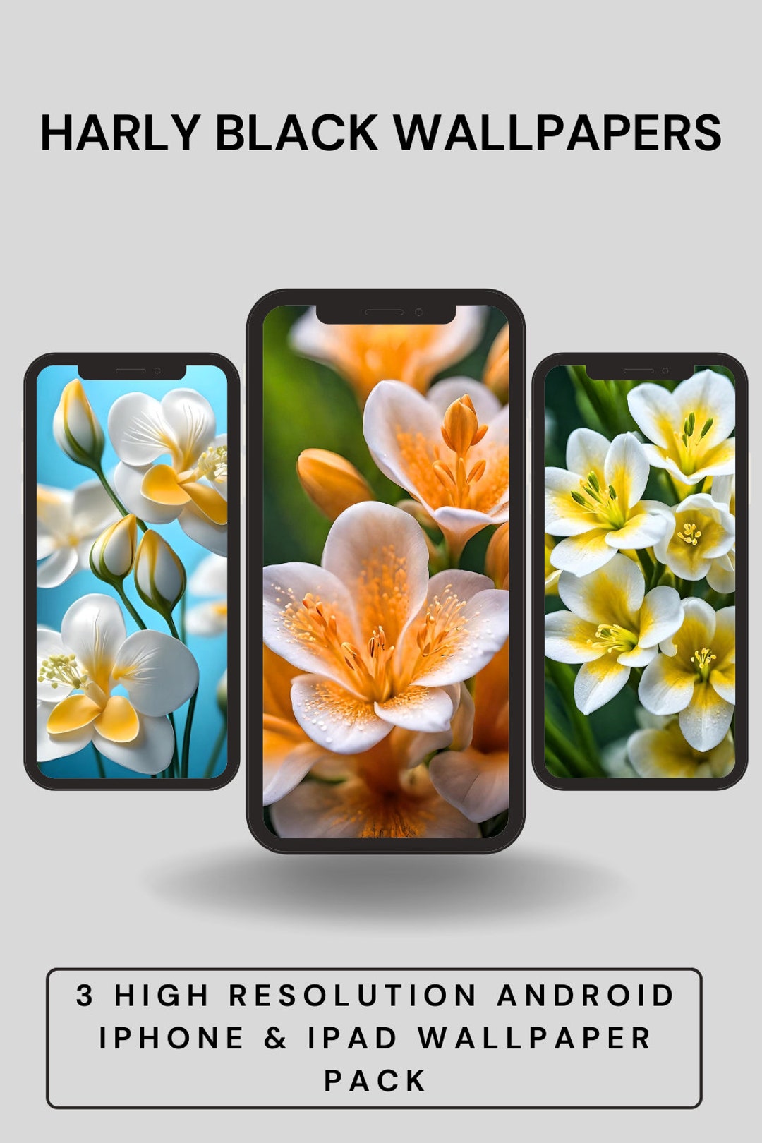 Android, iPhone iPad Wallpaper 3 High Resolution 3D Flower Images ...