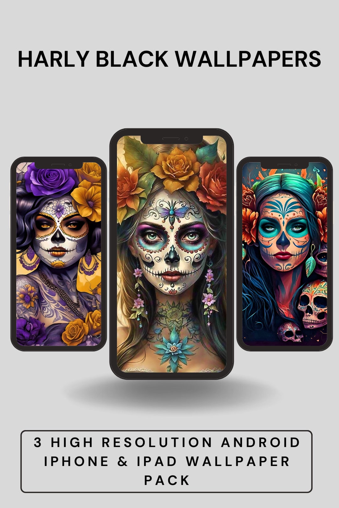 Android, iPhone iPad Wallpaper 3 High Resolution Skull Images ...