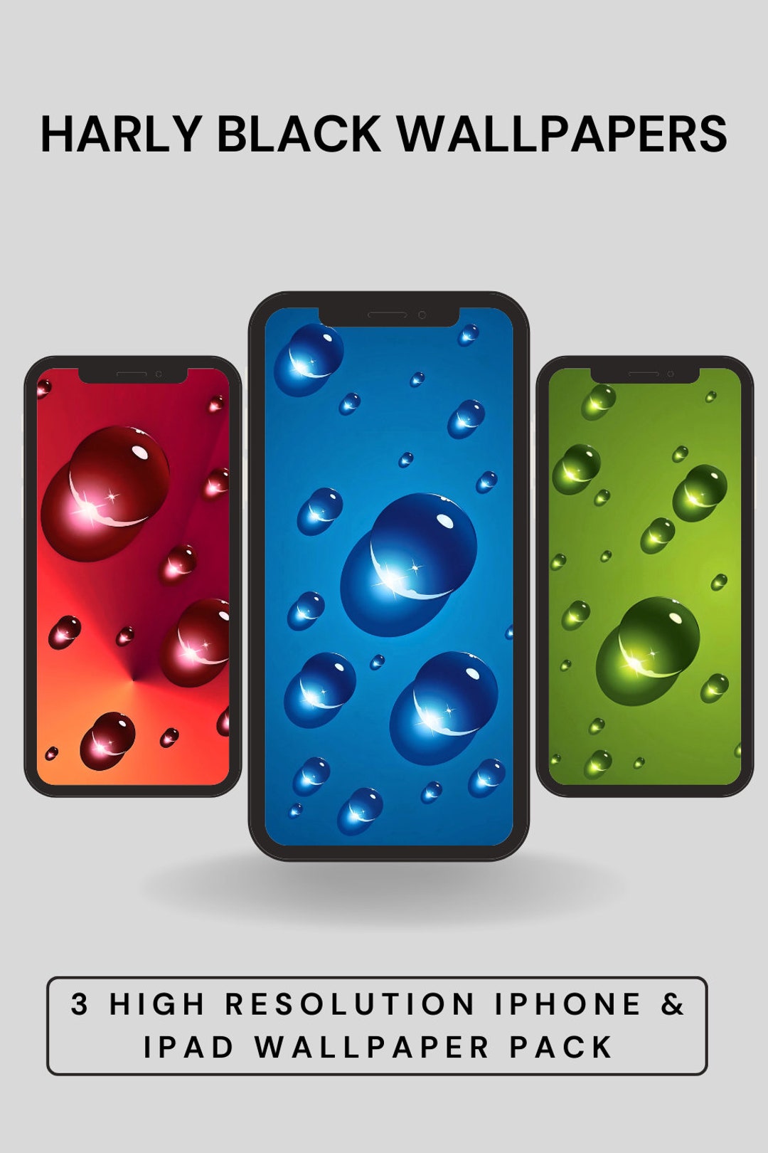 IPhone iPad 3D Wallpaper 3 High Resolution Water Droplet Images Screensaver Lock Screen Ios ...