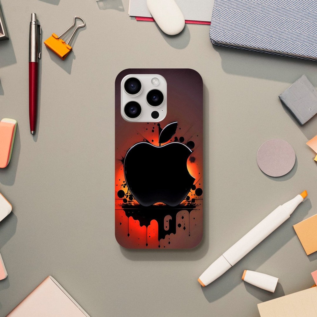Premium Brown Apple Logo Design Flexible, Slim or Tough iPhone Case ...