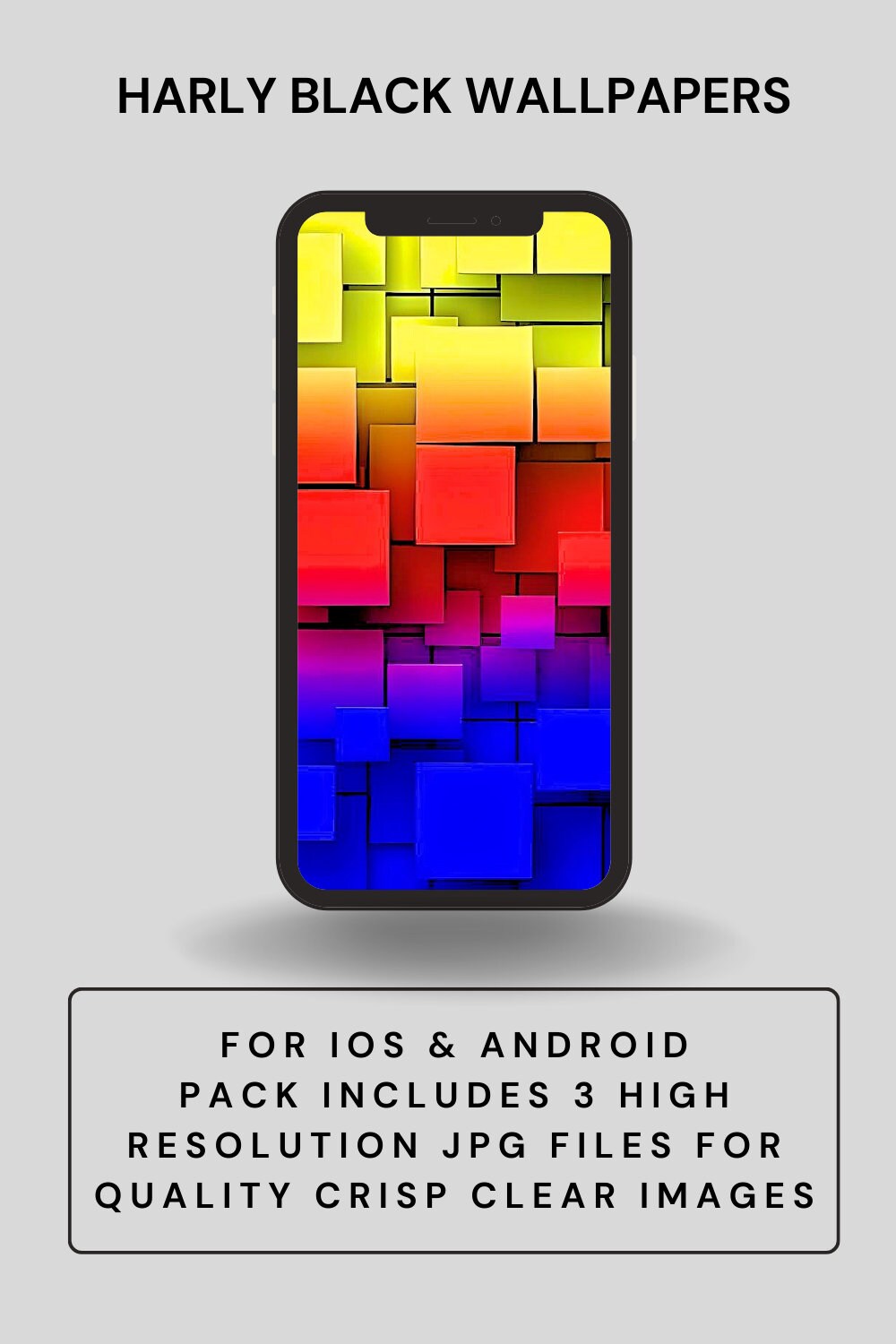 Android, iPhone iPad 3D Wallpaper 3 High Resolution Geometric Block ...