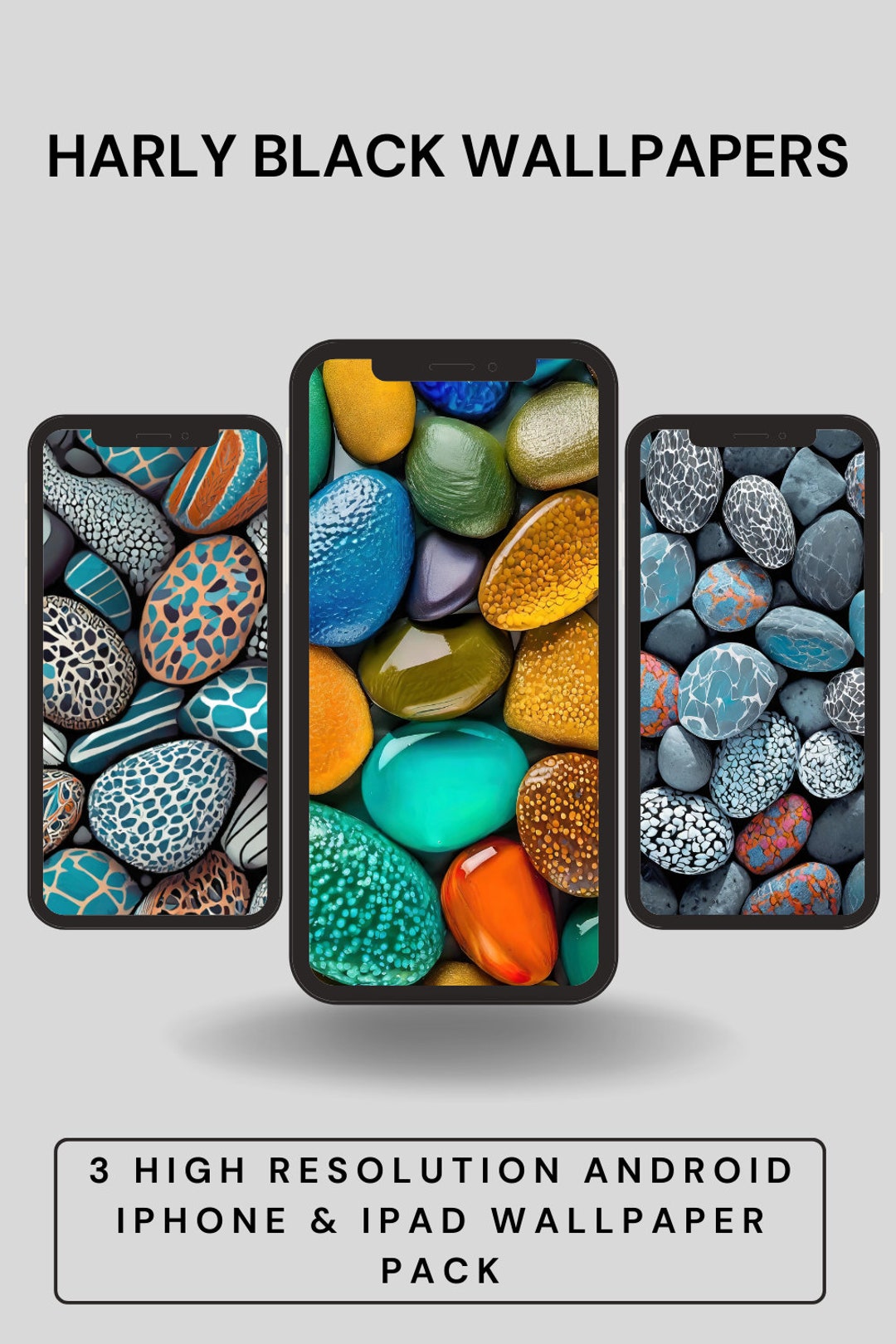 Android, Iphone, iPad 3D Wallpaper 3 High Resolution Pebble Images ...
