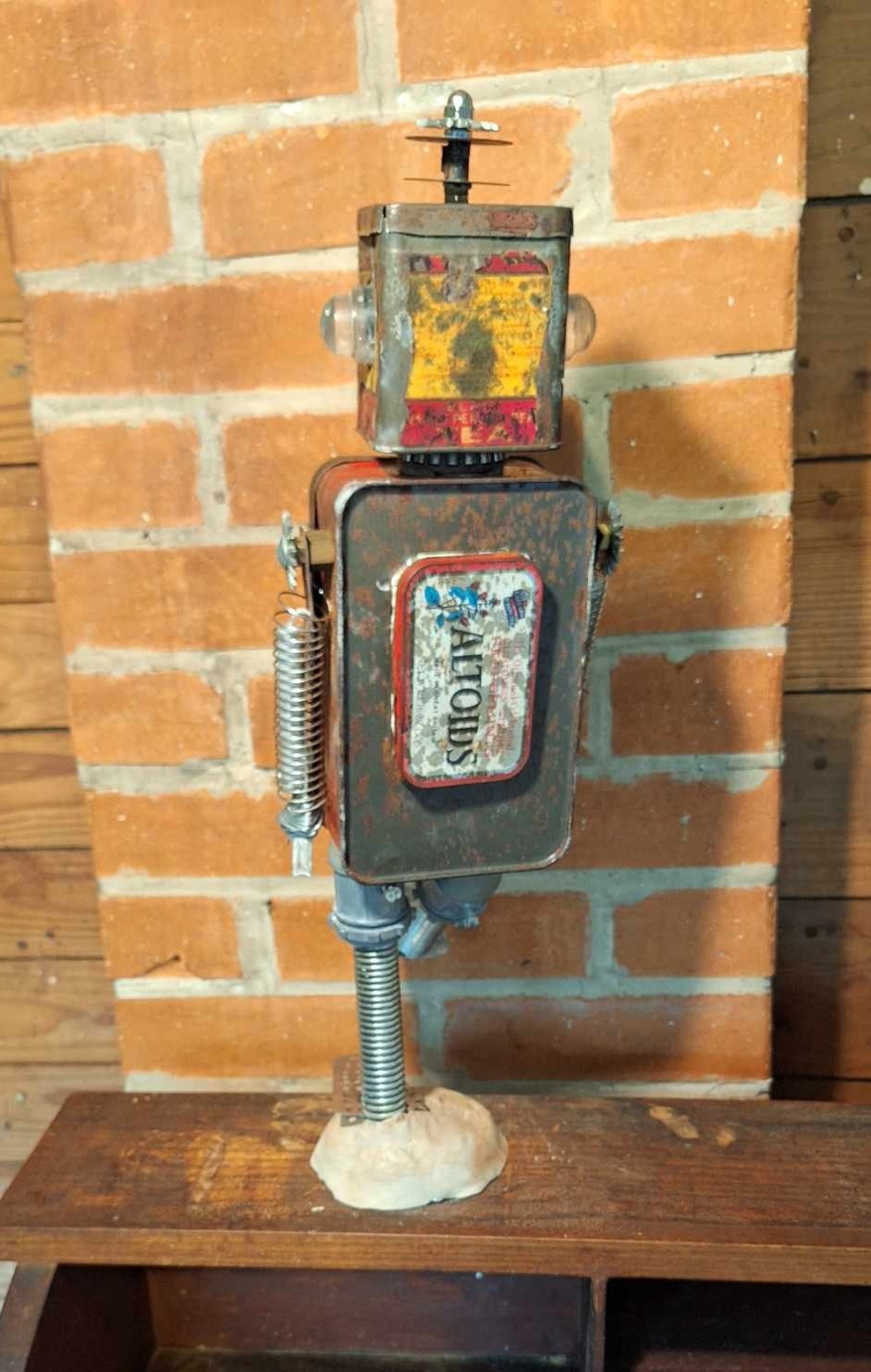 Boxy Classic Style Found Object Robot - Etsy UK