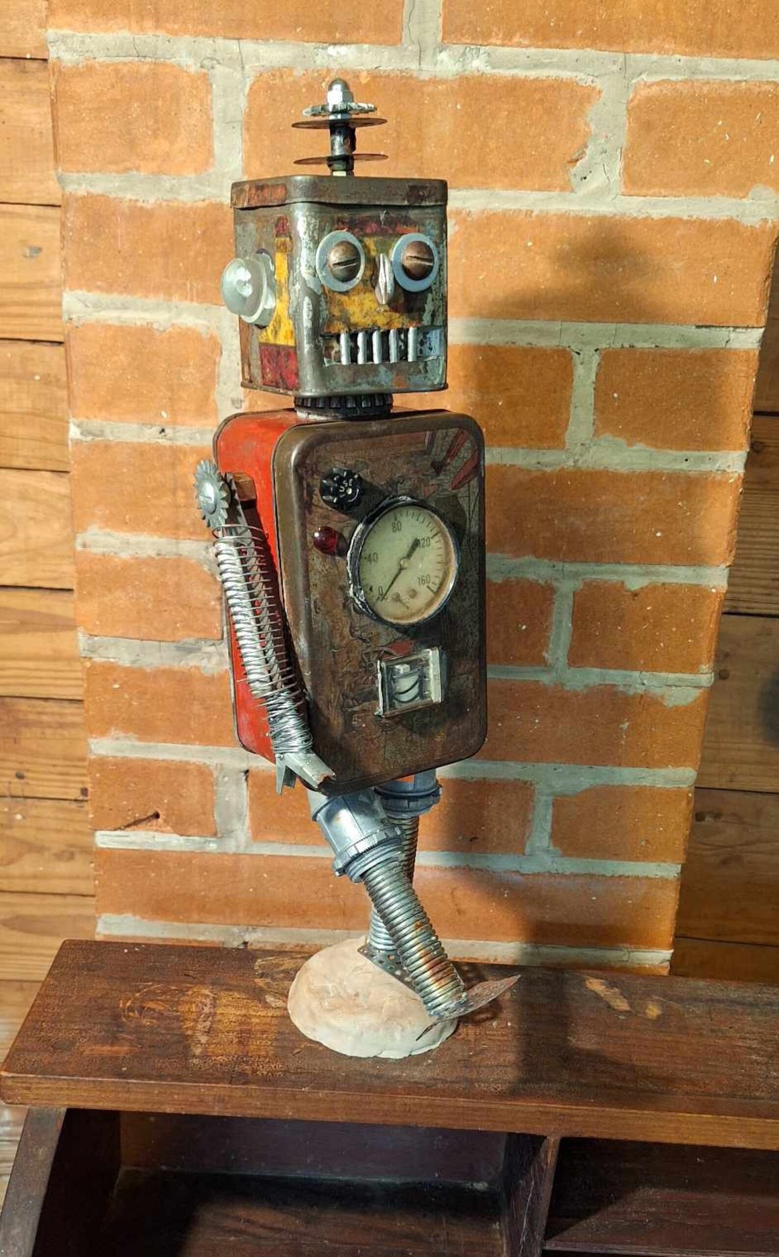 Boxy Classic Style Found Object Robot - Etsy UK