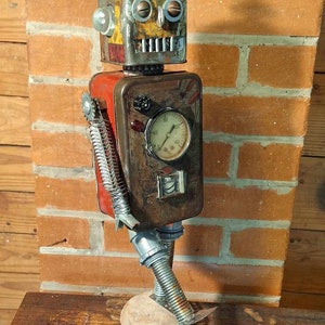 Boxy Classic Style Found Object Robot - Etsy UK