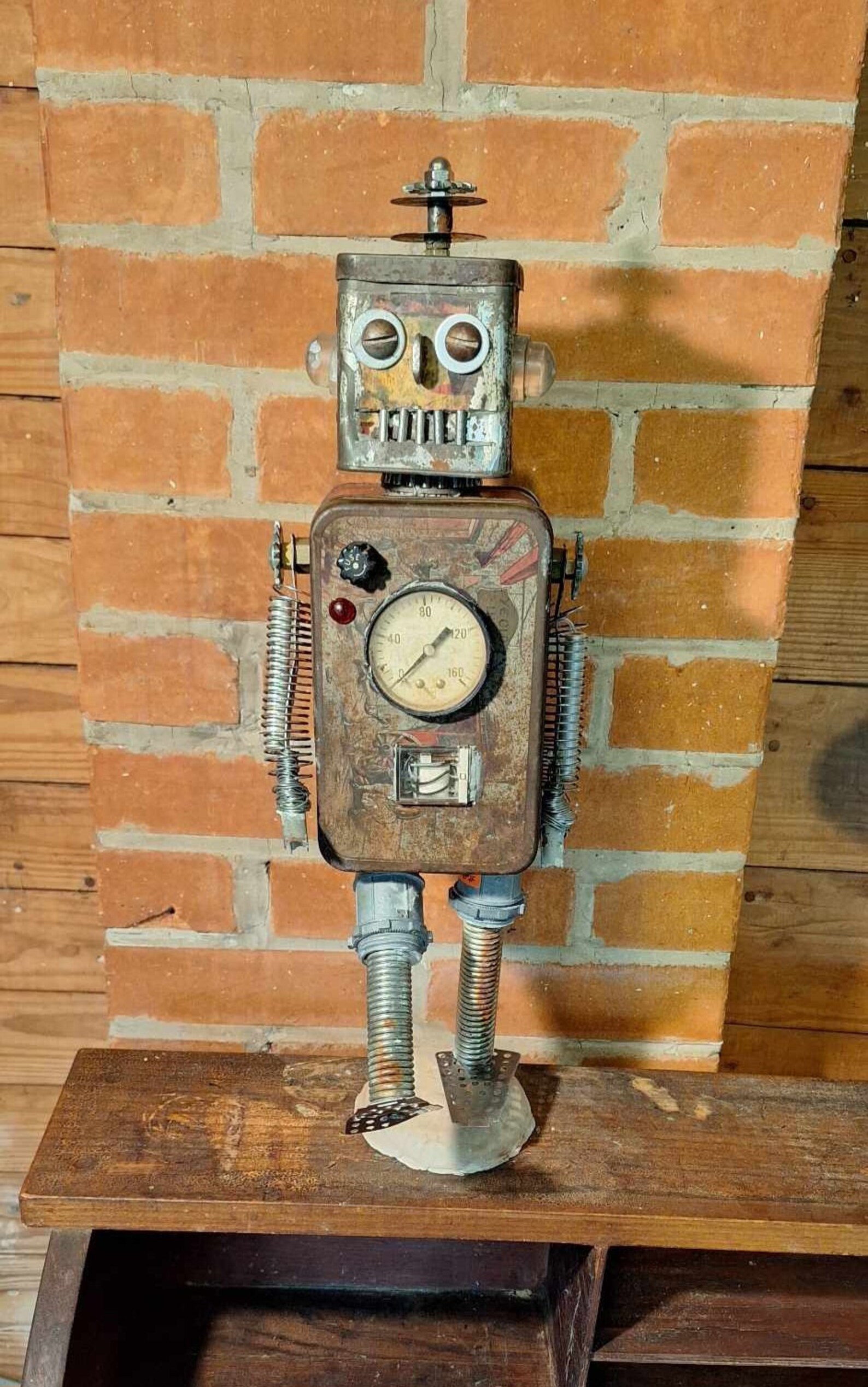 Boxy Classic Style Found Object Robot - Etsy UK