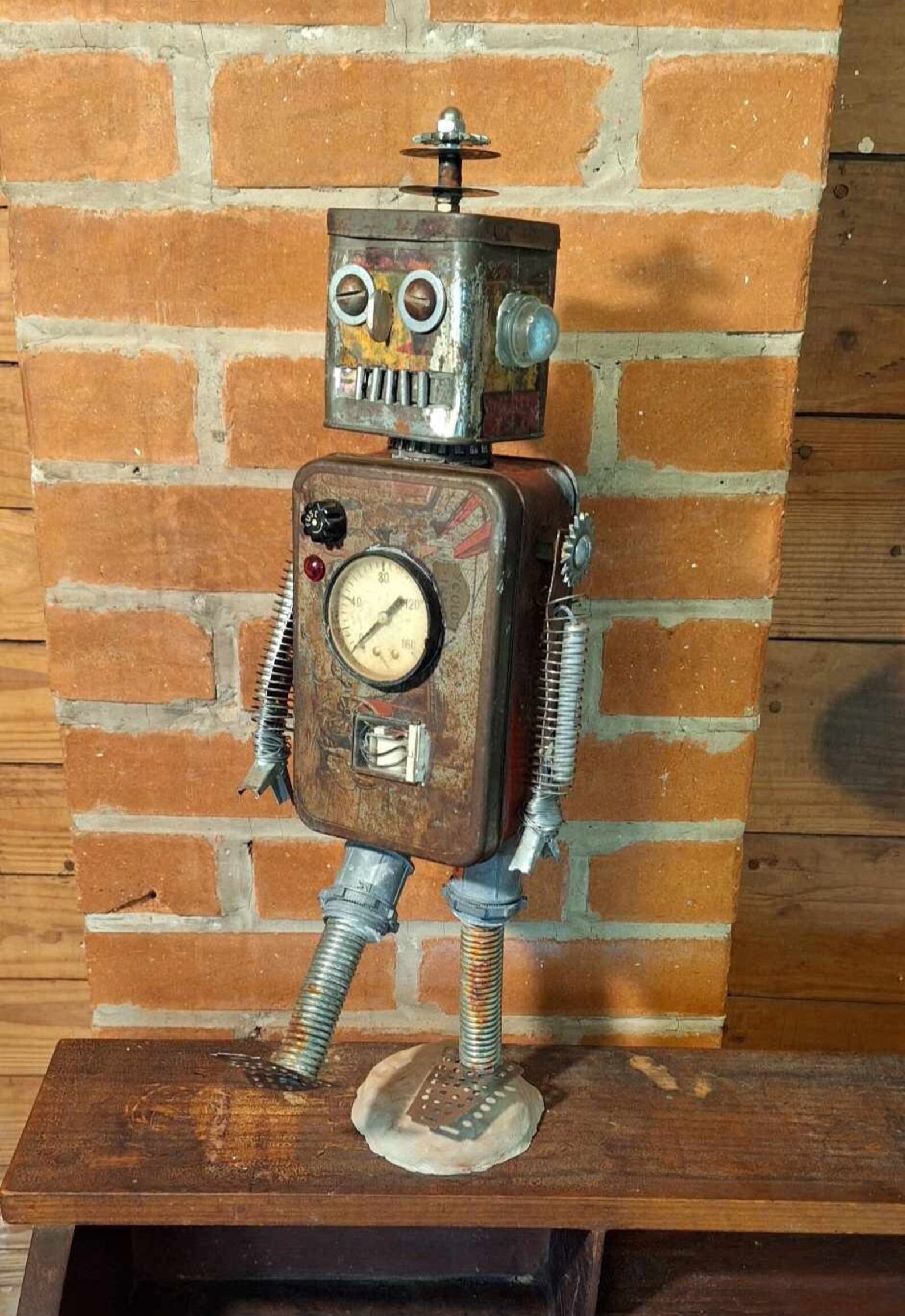 Boxy Classic Style Found Object Robot - Etsy UK