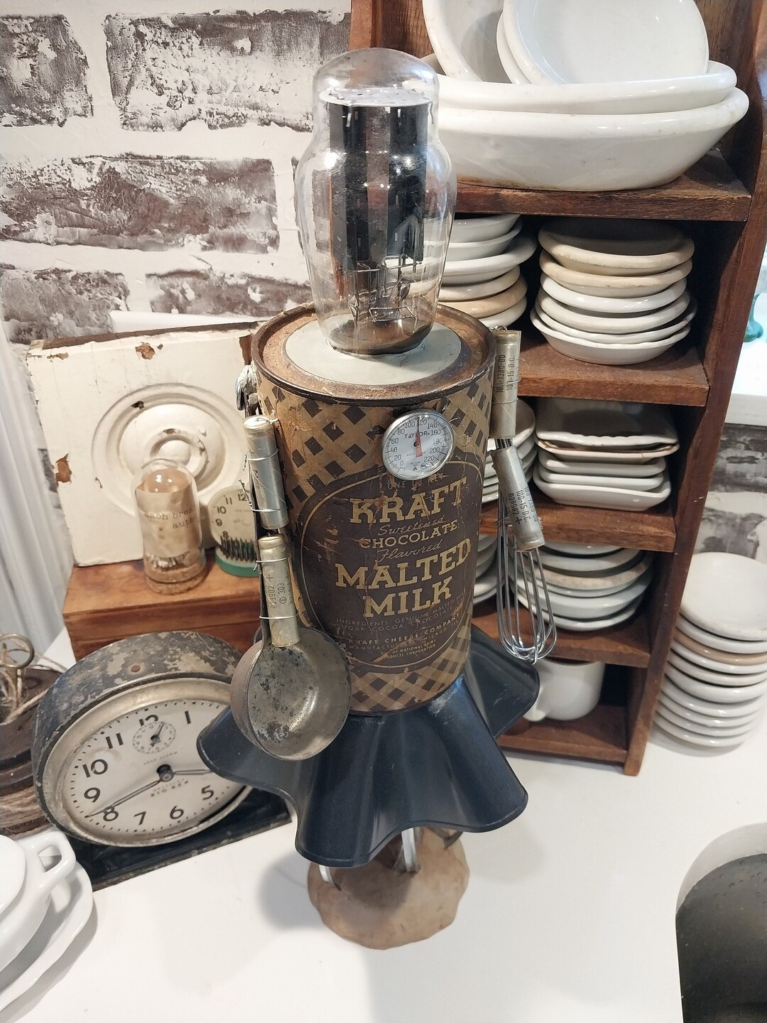 Diner Bot Found Object Robot Sculpture - Etsy