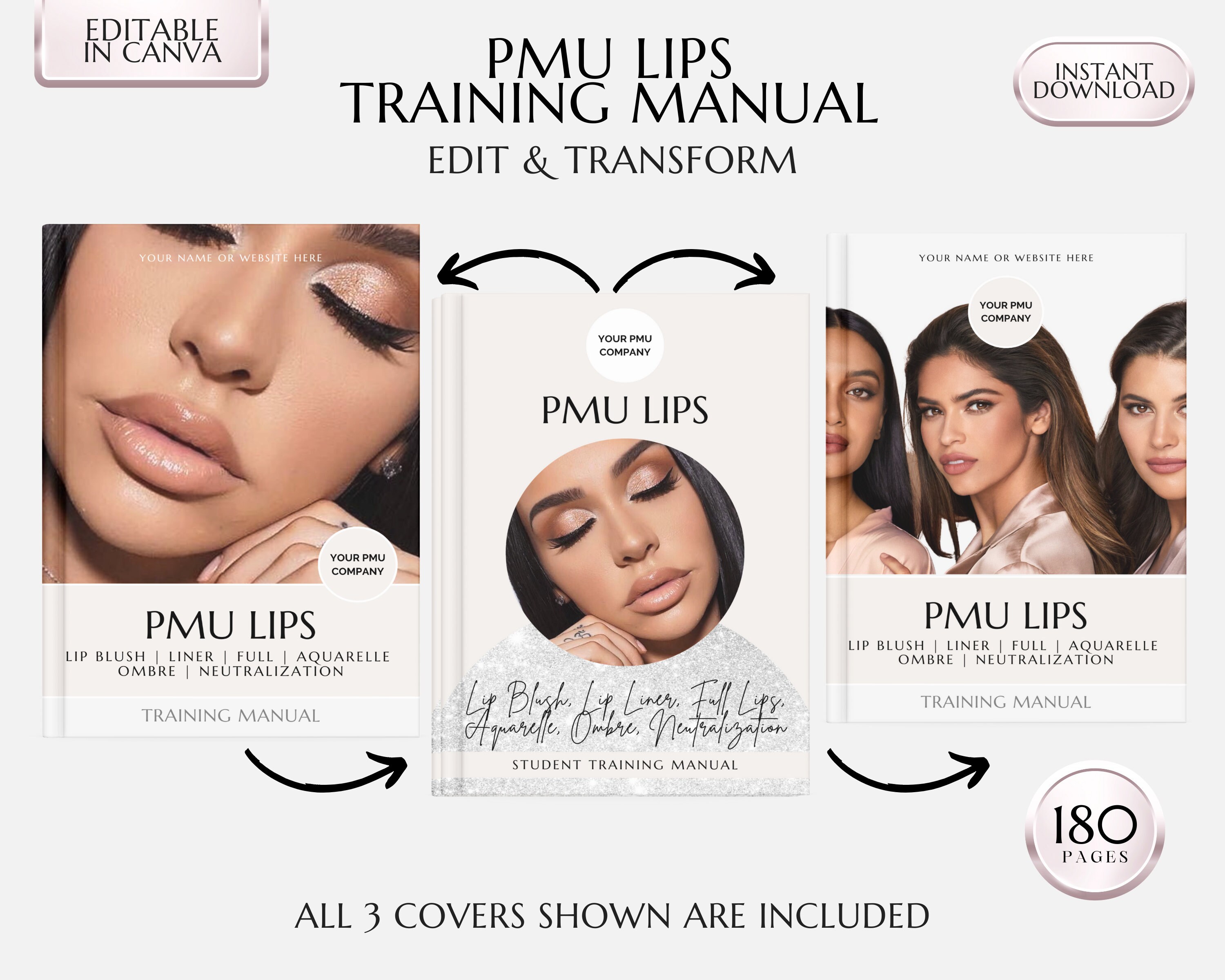 PMU Lips Training Manual, Lip Blush, Liner, Aquarelle (PDF) - Etsy