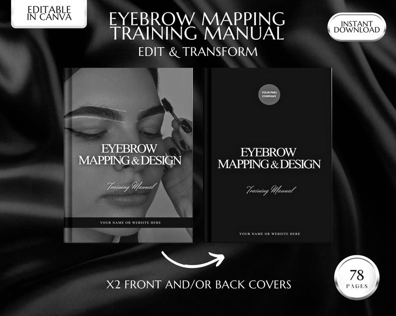Brow Mapping Manual, Eyebrow Mapping Workbook, Brow Mapping & Design Course, Student Training ...