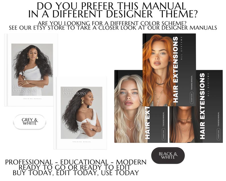 Hair Extensions Training Manual, Cosmetology Student Guide (PDF) - Etsy