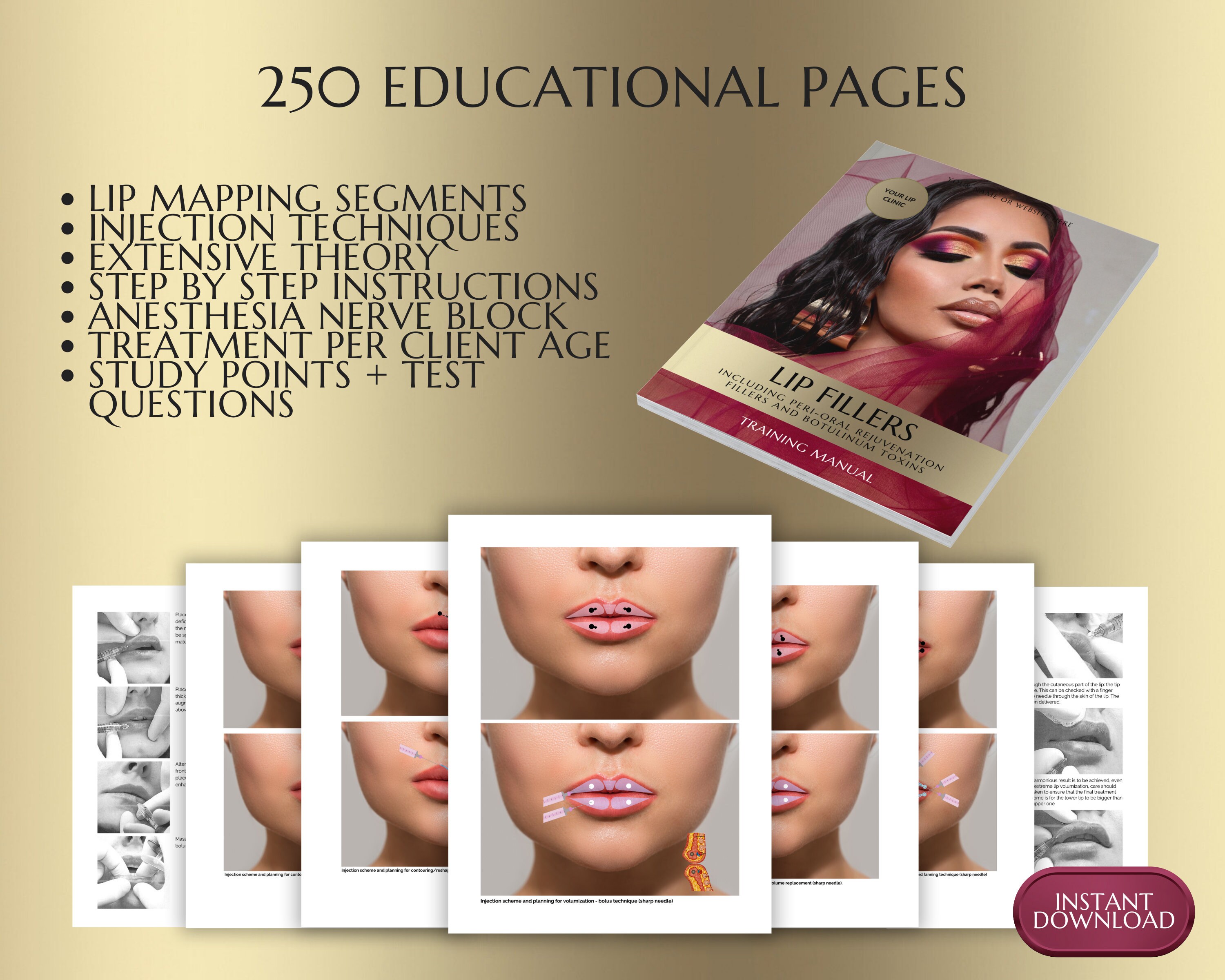 Lip Filler Manual, Peri Oral Filler & Botox Training Manual, Lip ...