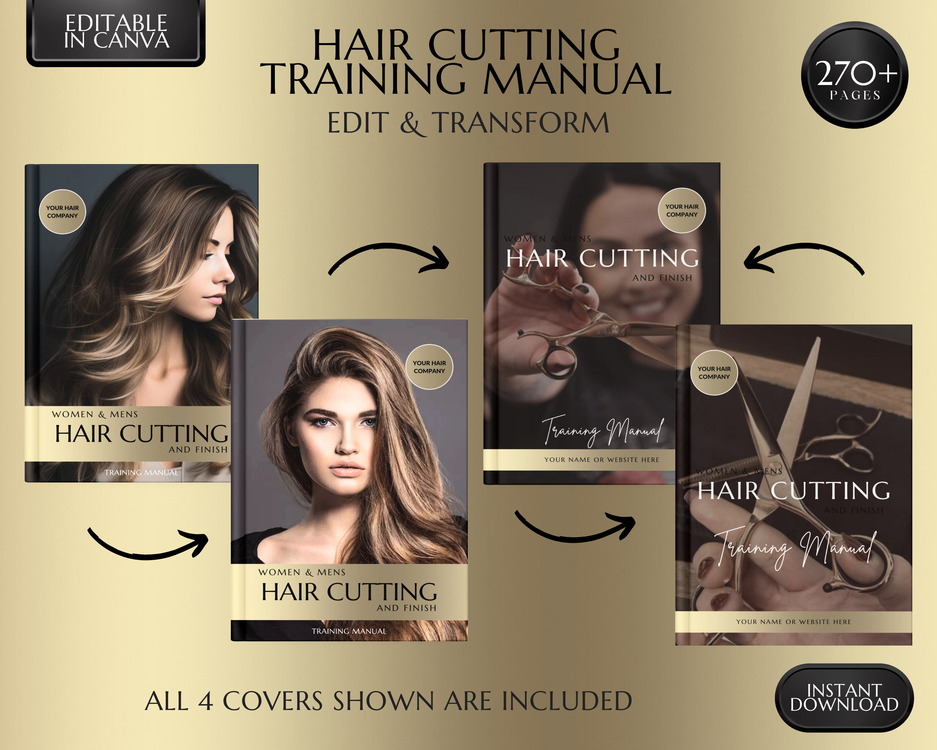 Hair Stylist Training Manual for Hair Cutting, Beginner and Experienced ...