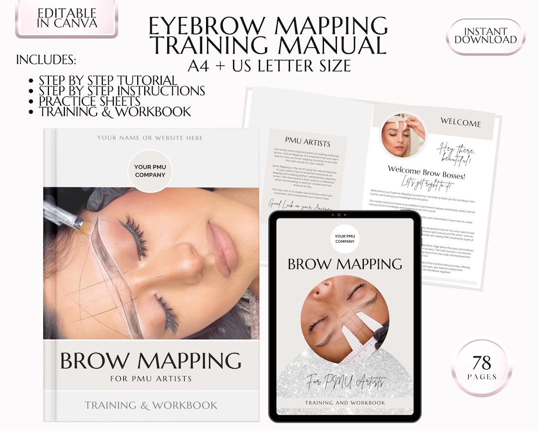 Eyebrow Mapping & Design Training Manual and Workbook, Brow Mapping ...