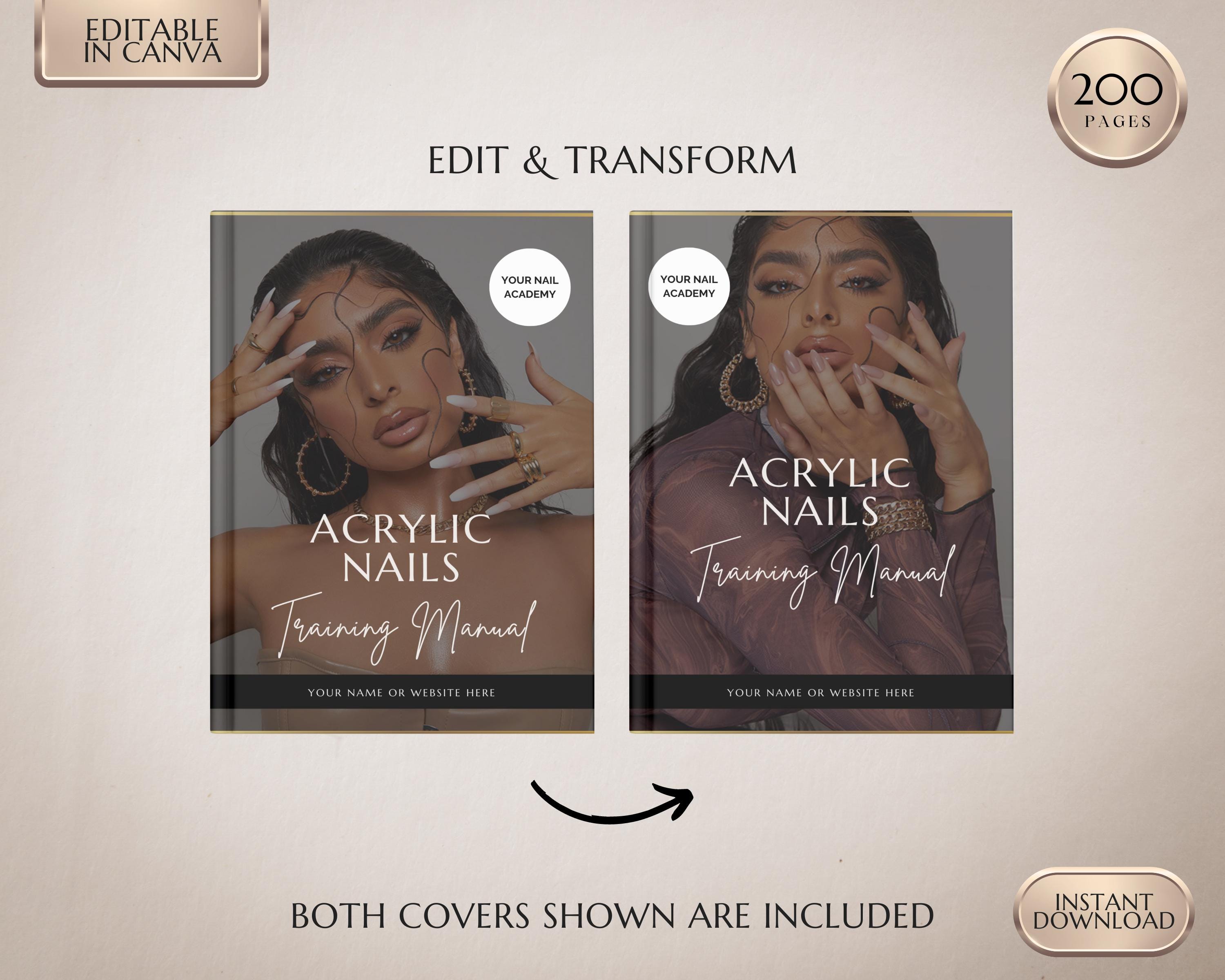 Acrylic Nail Extensions Training Manual, Canva Editable (PDF) - Etsy