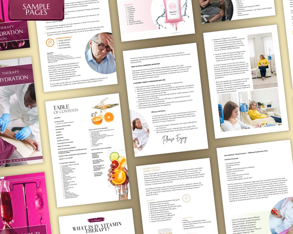 IV Nutrient Therapy Training Manual, IV Vitamin Therapy Training Guide ...