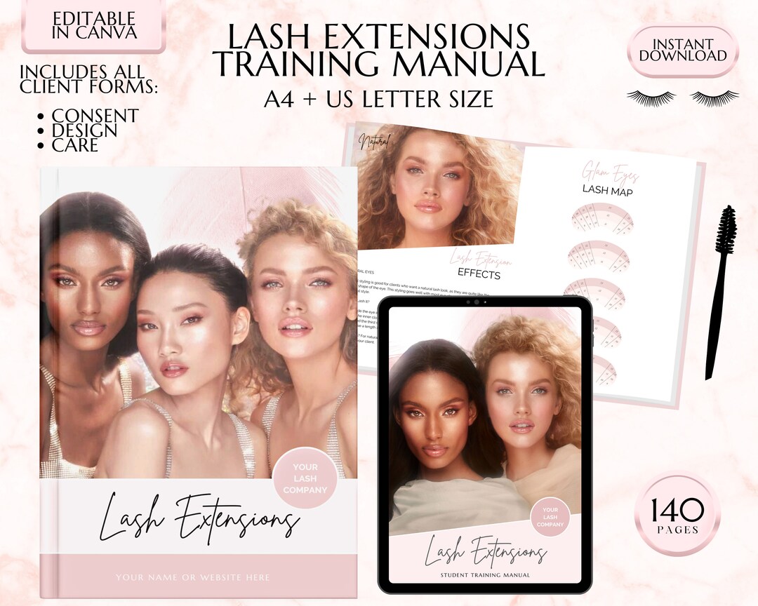 Lash Manual Custom, Lash Training, Lash Manual, Eyelash Extensions ...