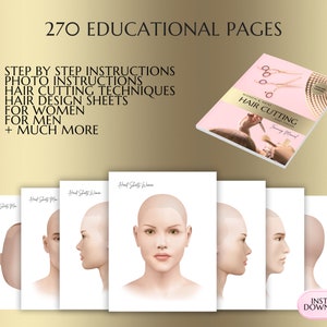 Hair Cutting Manual for Hair Stylists, Women & Mens Cuts, Beginner ...