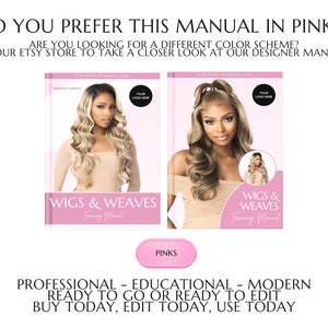 Wig Making Training Manual, Weaves, Wefts (edit Canva PDF) - Etsy
