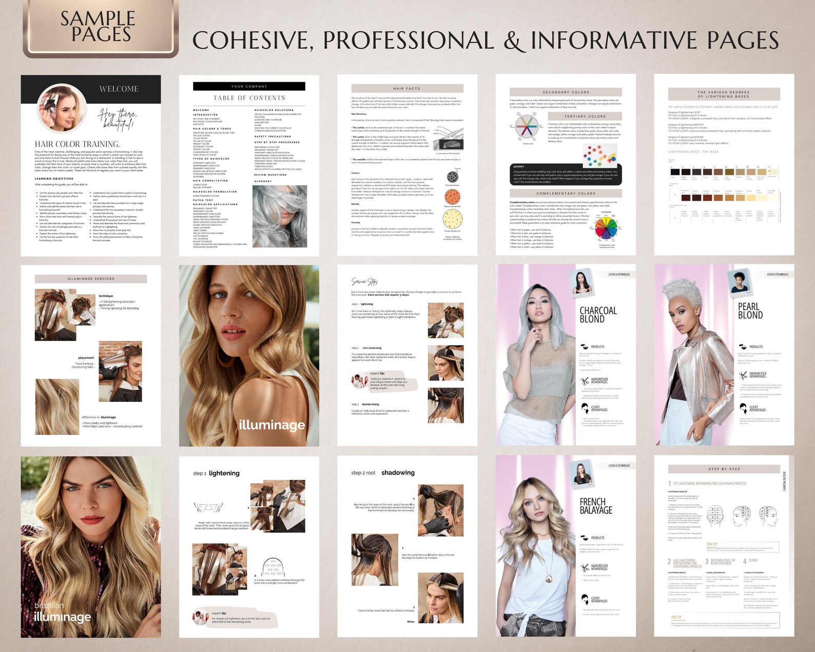 Hair Coloring Training Manual, Balayage & Lightening Guide (canva ...