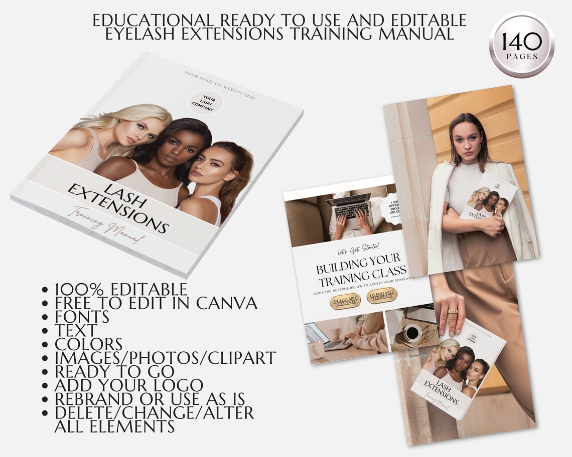 Eyelash Manual, Custom Lash Manual, Eyelash Extensions Training Manual ...