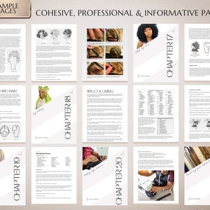 Wig Making Training Manual, Weaves, Wefts (edit Canva PDF) - Etsy