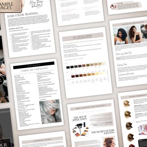 Hair Coloring Training Manual, Hair Lightening Guide, Balayage, Student ...