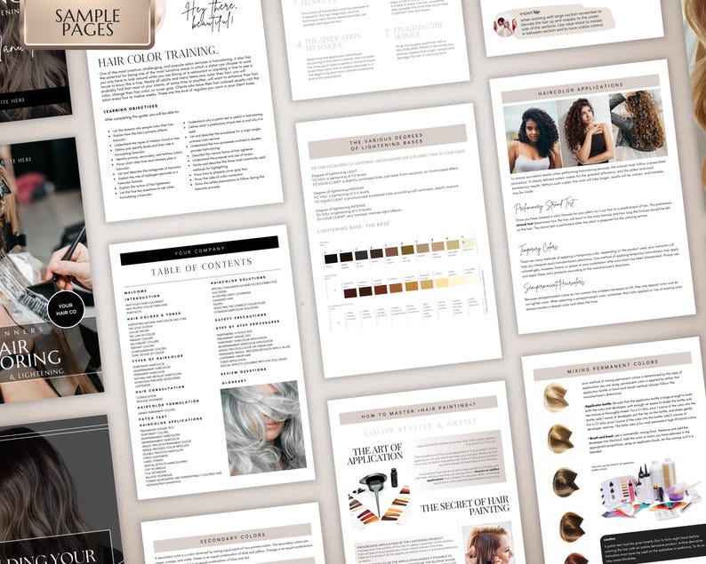Hair Coloring Training Manual, Balayage & Lightening Guide (canva ...