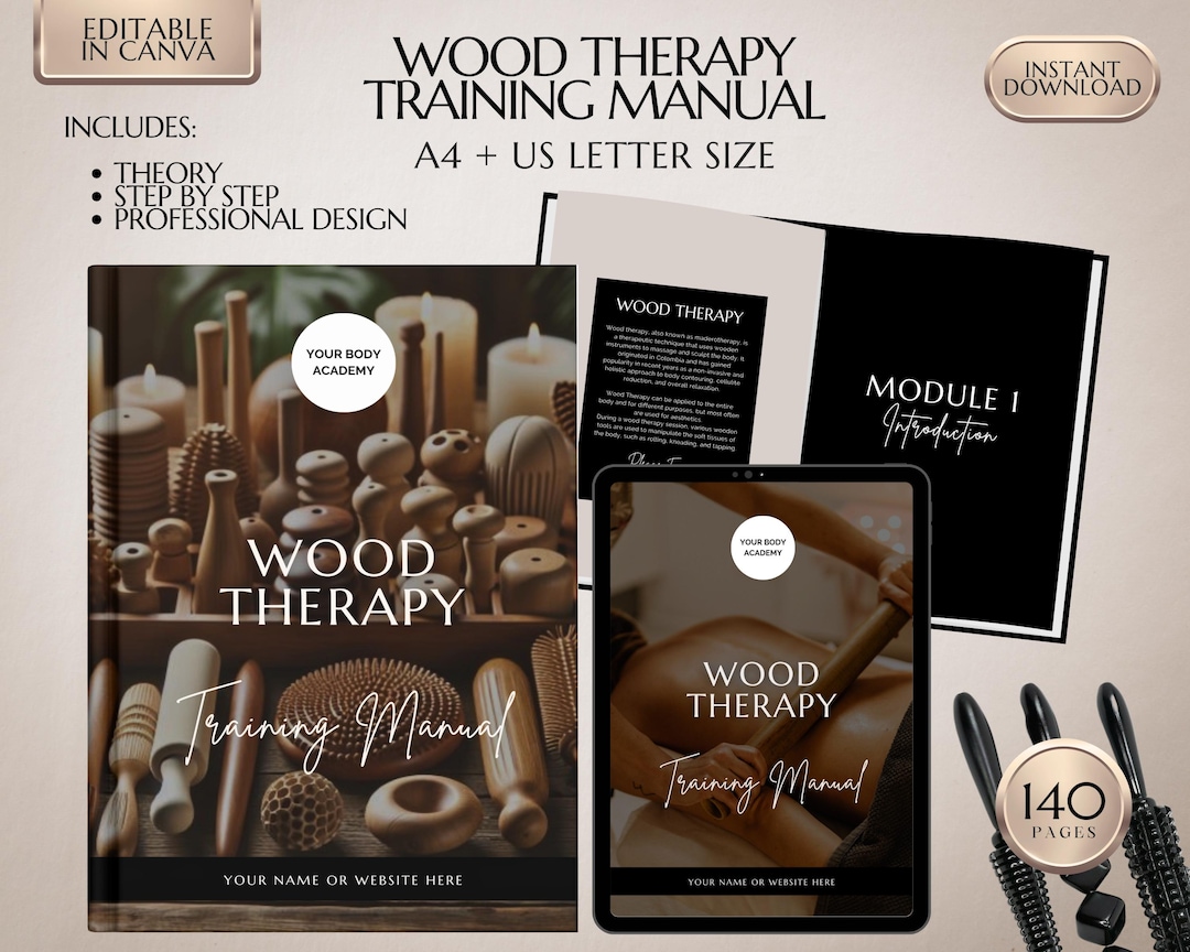 Wood Therapy Training Manual, Body Contouring Guide (edit in Canva) - Etsy