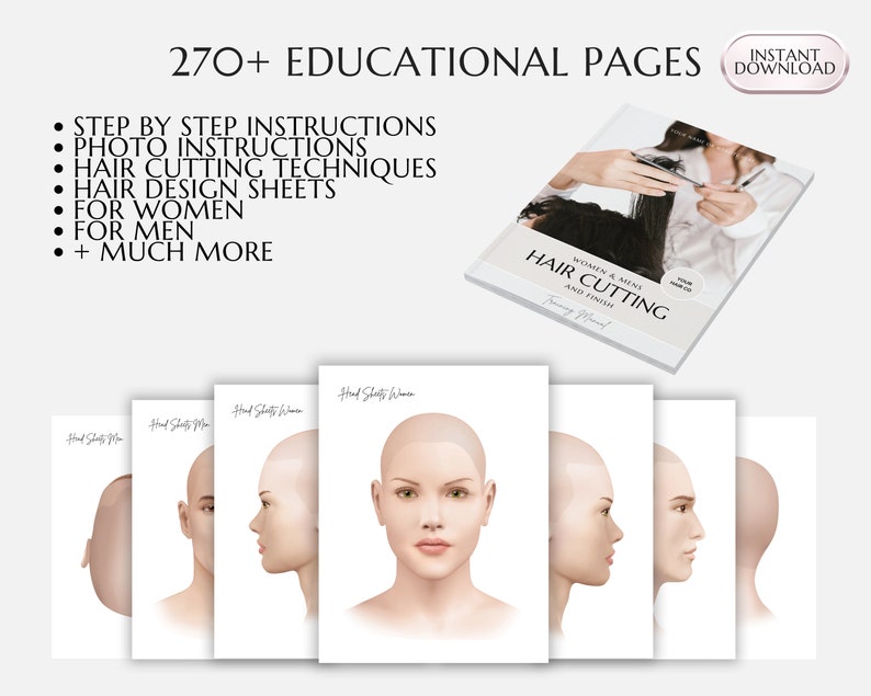 Hair Cutting Manual, Cosmetology Training Manual, Hair Cutting Guide ...