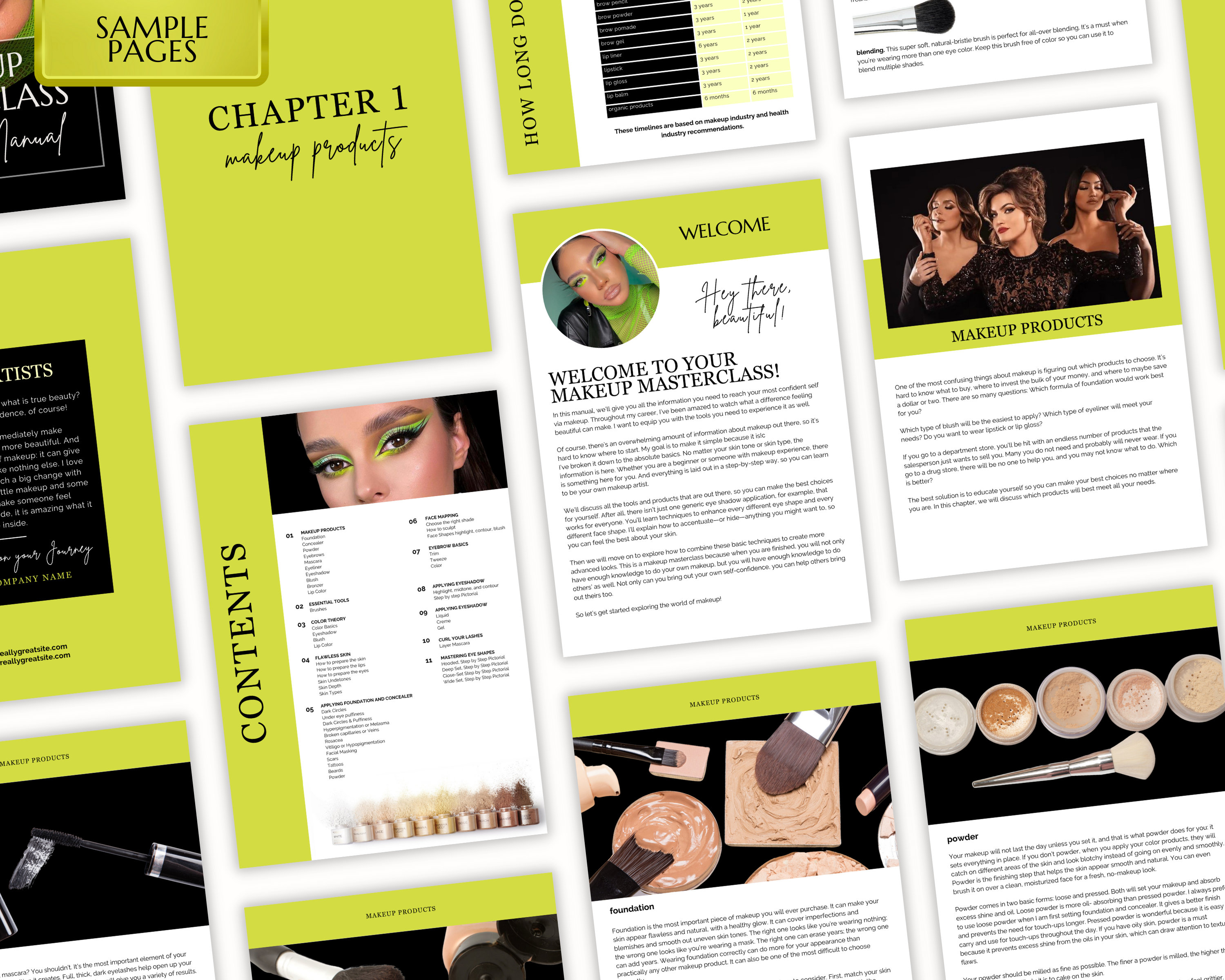 Makeup Manual Tutorial, MUA Manual, Makeup Lessons, Makeup Workbook ...