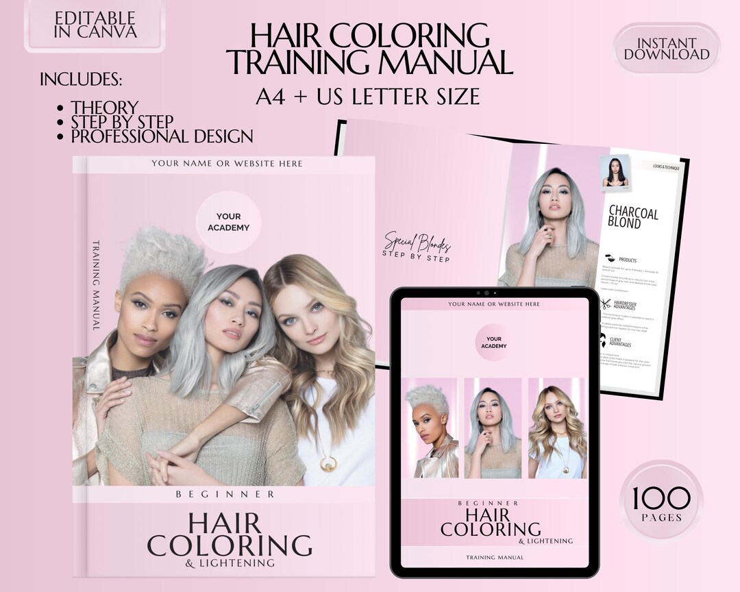 Hair Coloring Manual, Hair Lightening Training Guide, Balayage, Bleach ...
